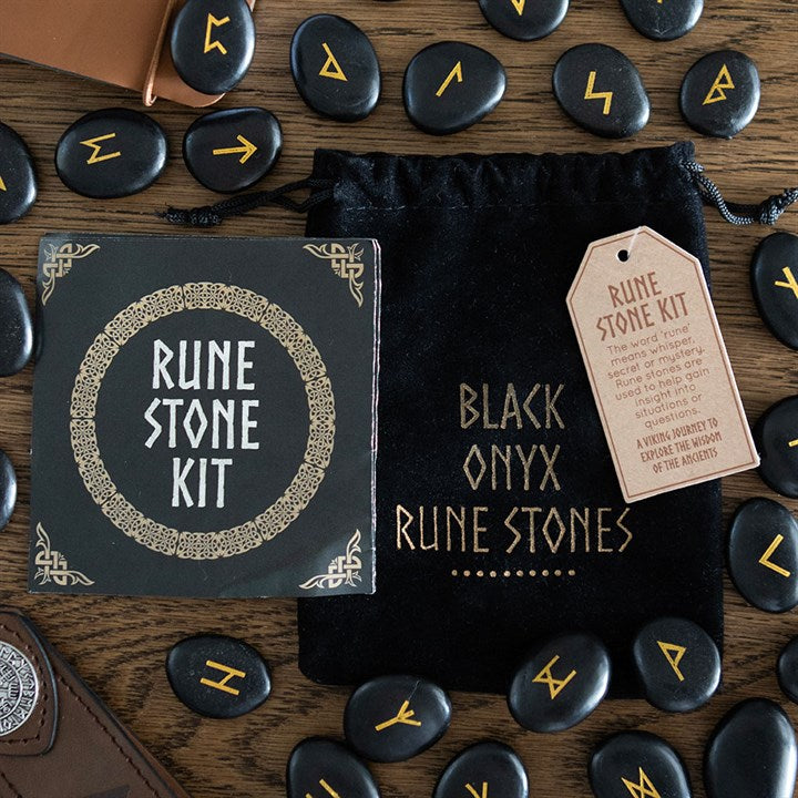 Set of 25 Black Onyx Viking Rune Stones – The Nifty Nook