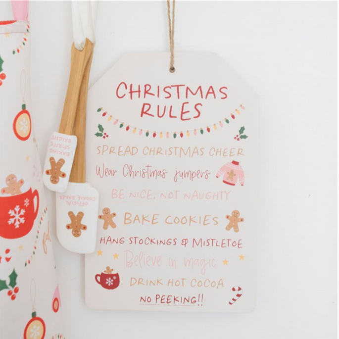 Sugarplum Fun Christmas Rules Hanging Sign – The Nifty Nook