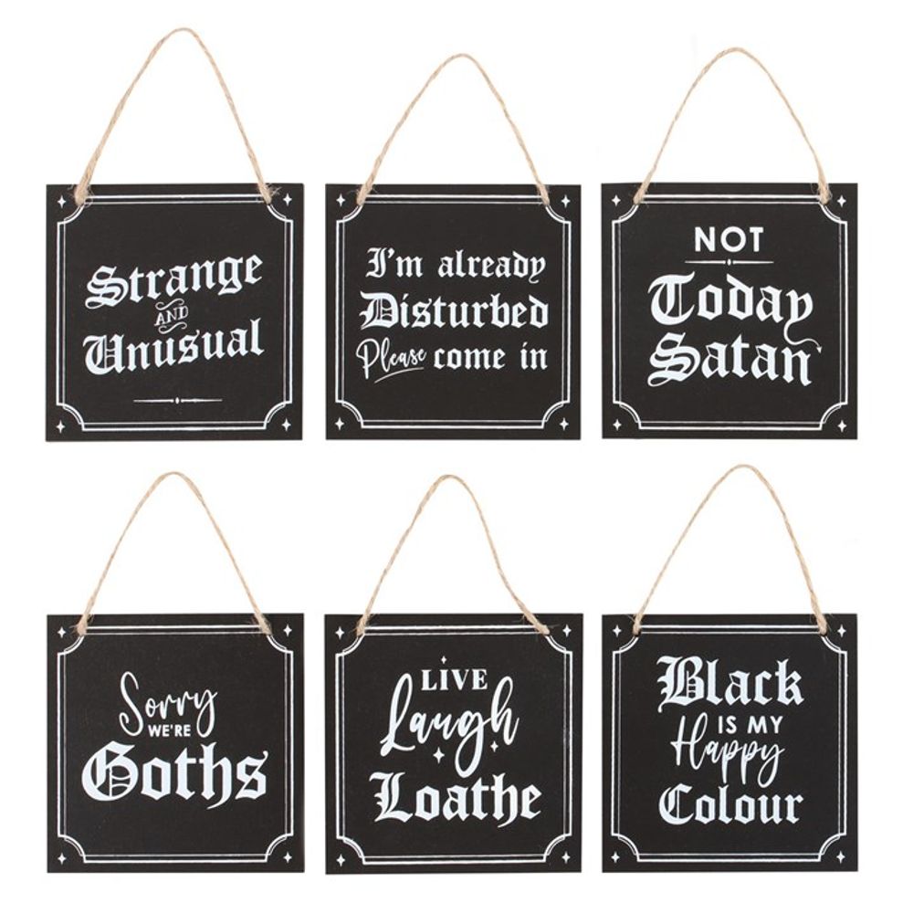 Set of 12 Gothic Mini Signs – The Nifty Nook
